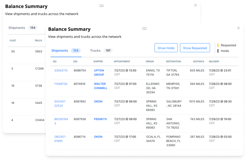Network Control Tower - Freight Science