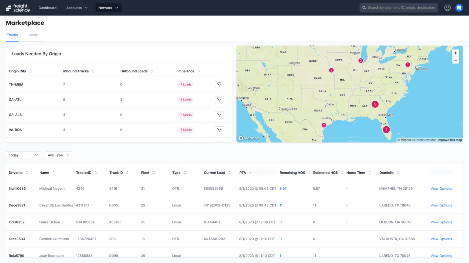 Freight Science Platform | Optimize Trucking Operations
