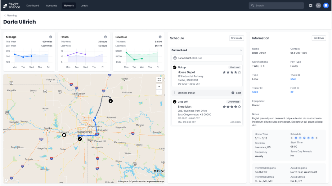 Planning - Freight Science