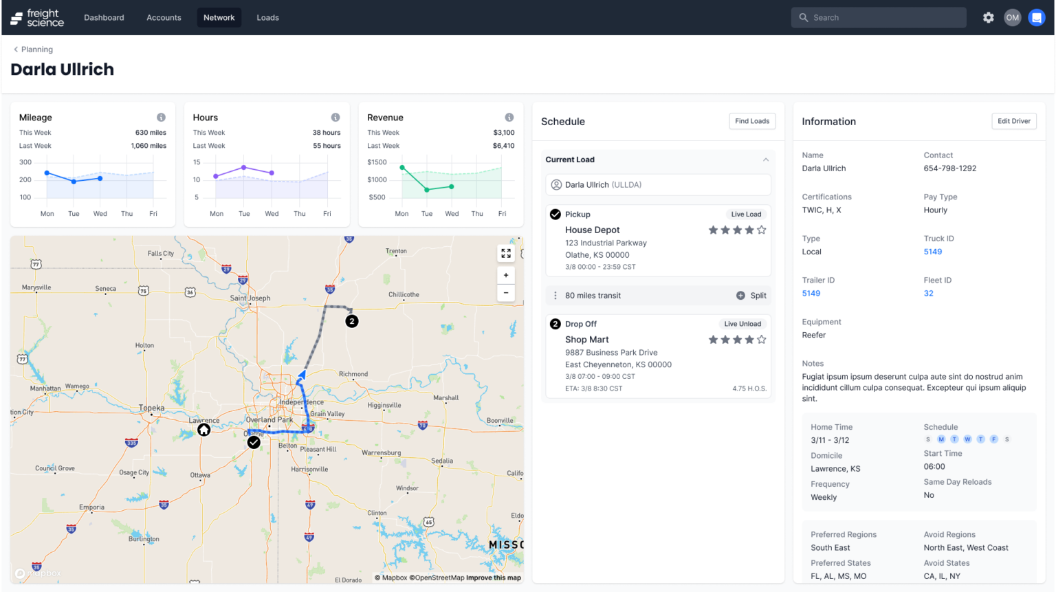 Planning - Freight Science