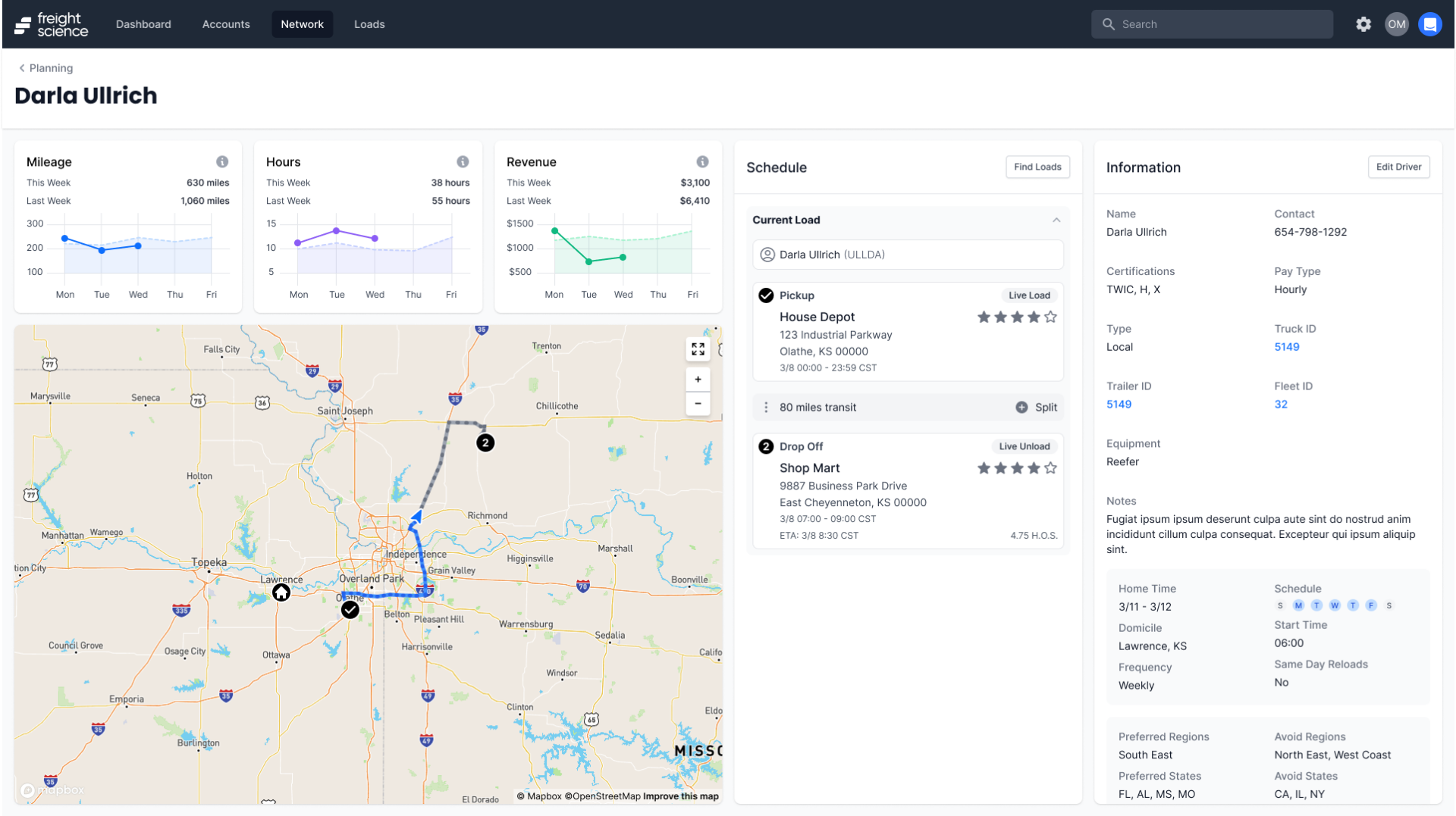 Planning - Freight Science