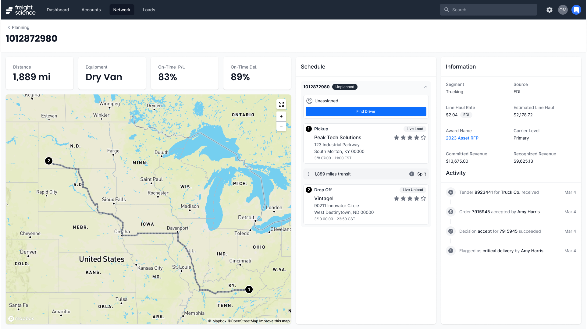 Planning - Freight Science