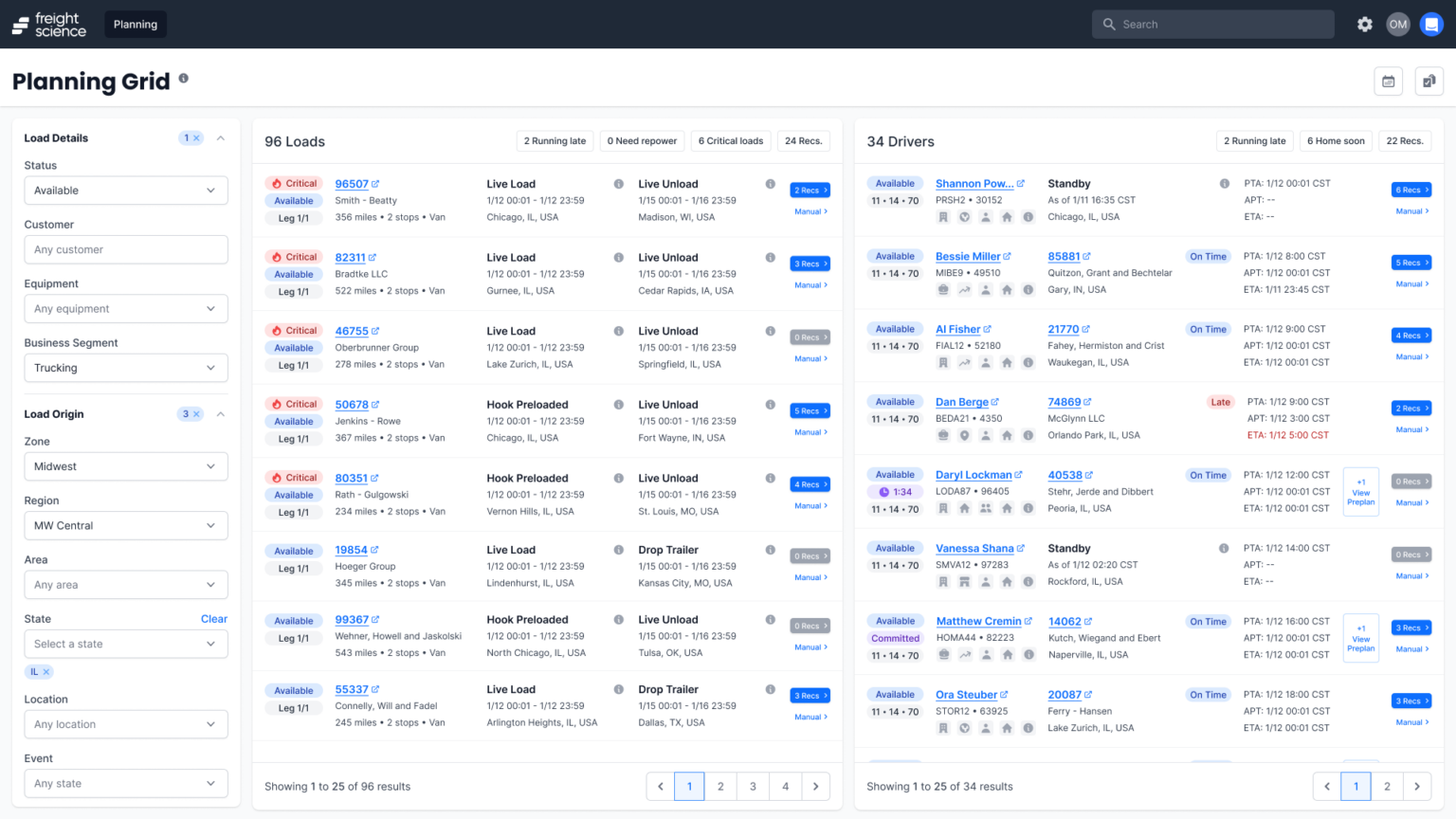 Freight Science - Freight analytics tools for trucking operations