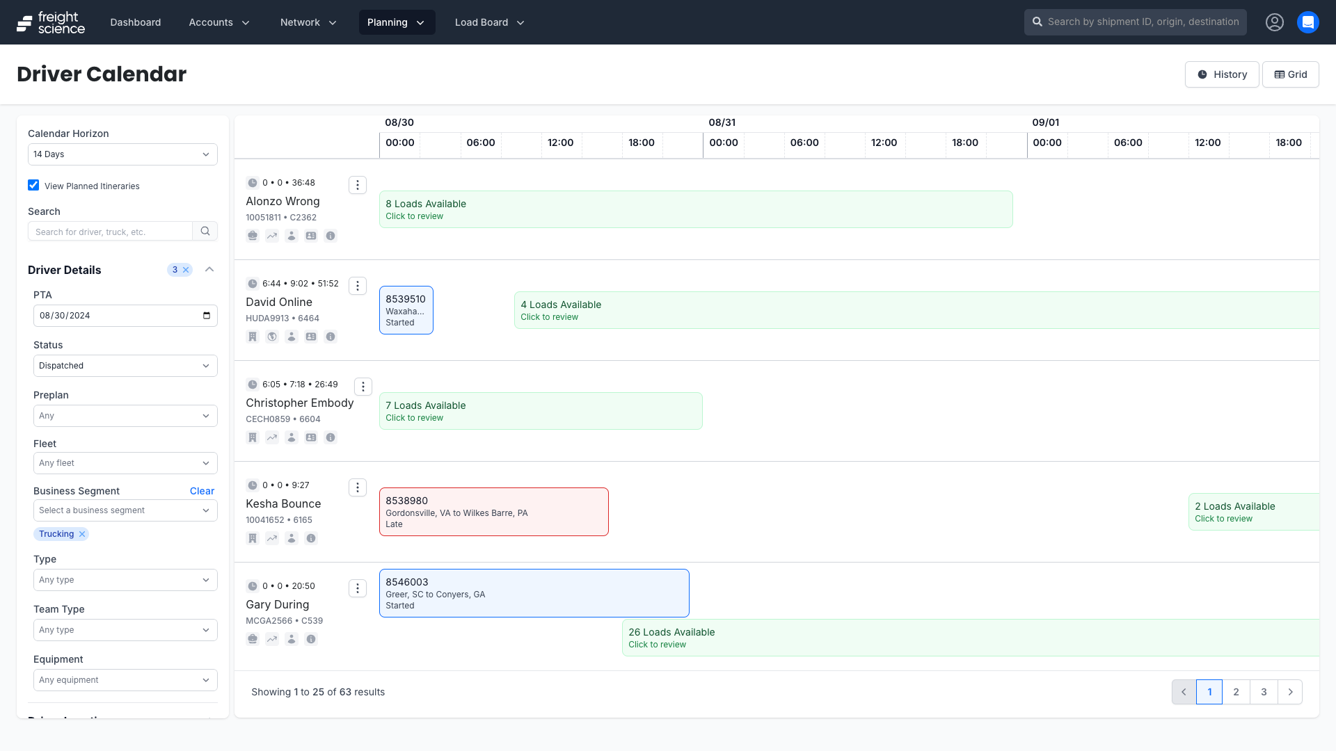 Planning - Freight Science
