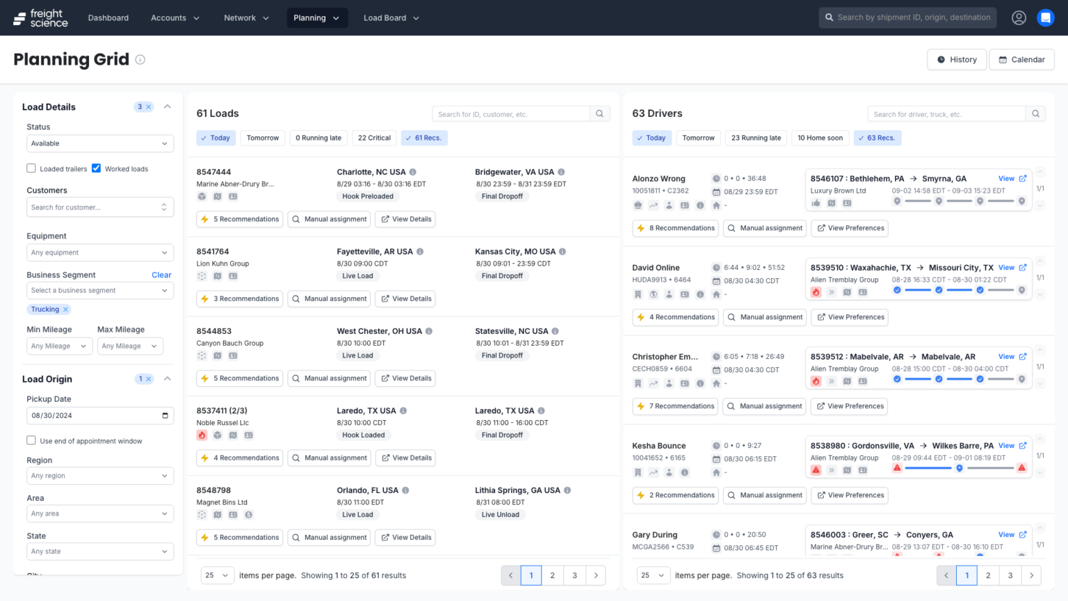 Freight Science Platform | Optimize Trucking Operations